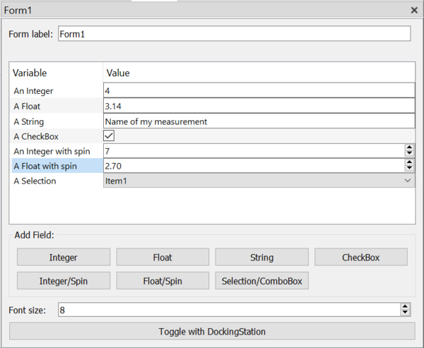 Form - SweepMe! Wiki